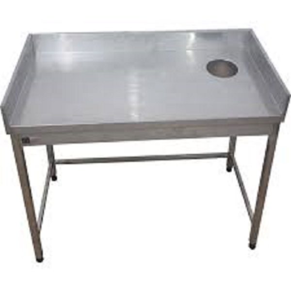 میز ظروف کثیف تمام استیل سوراخ راست- 190 سانتی - تجهیزات آشپزخانه تهران